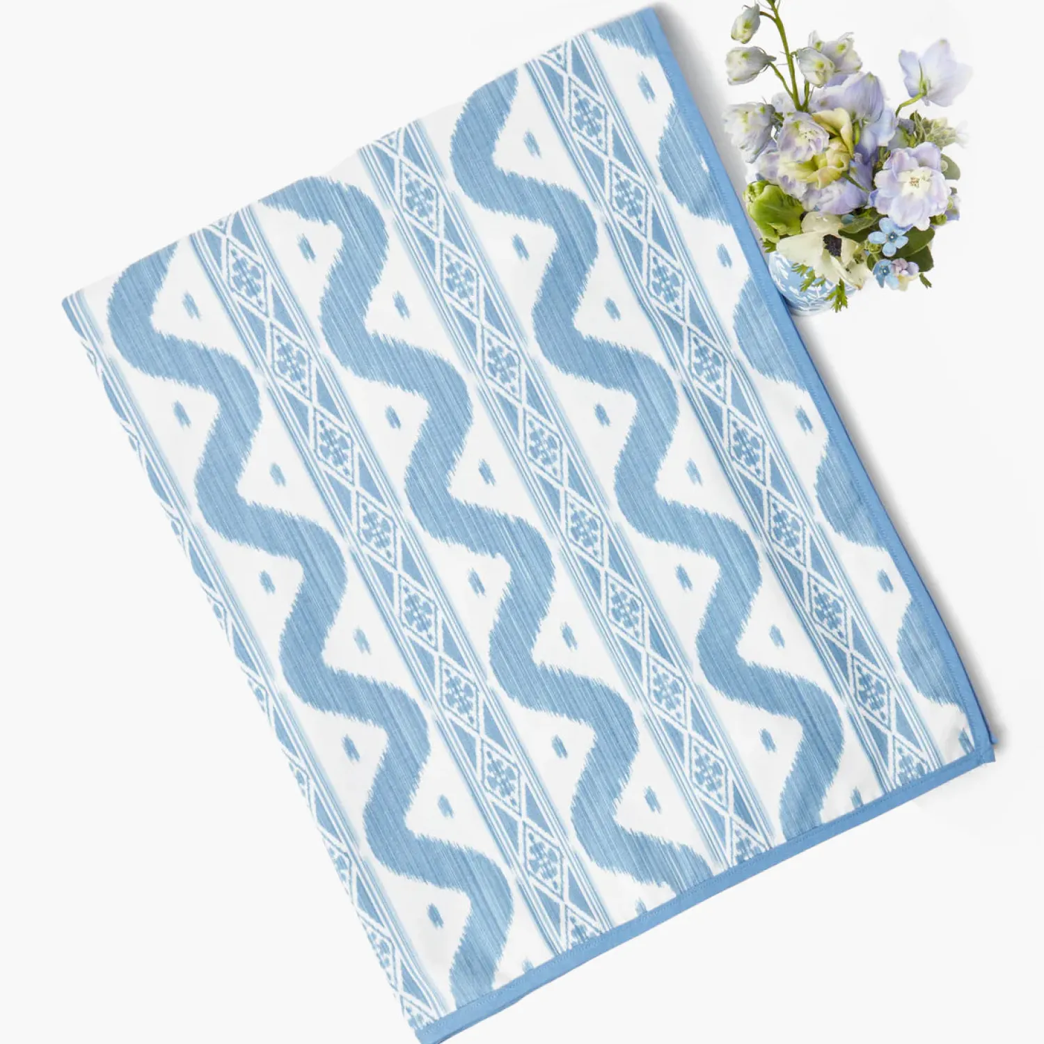 Mrs. Alice Blue Ikat Tablecloth