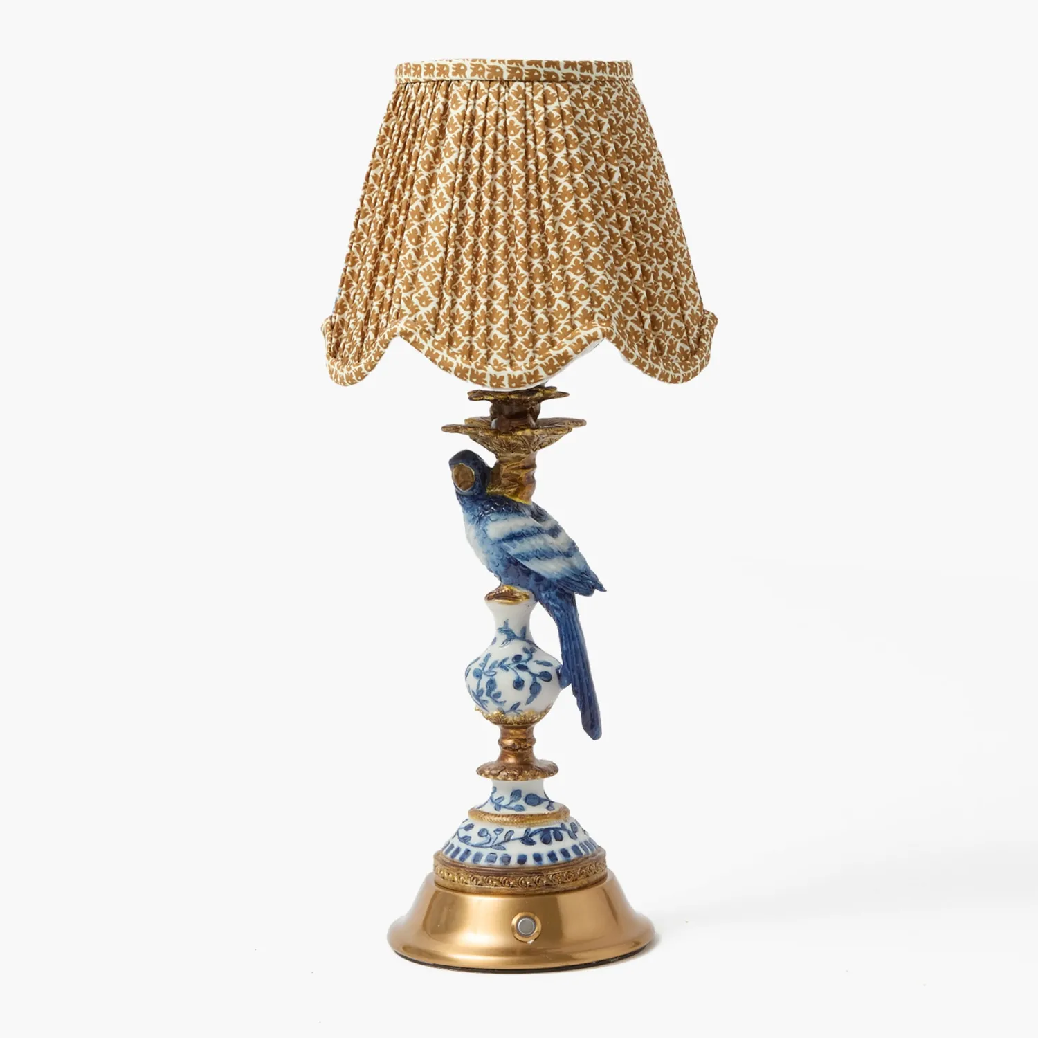 Mrs. Alice Blue Parrot Rechargeable Lamp with Caramel Lotus Deep ...