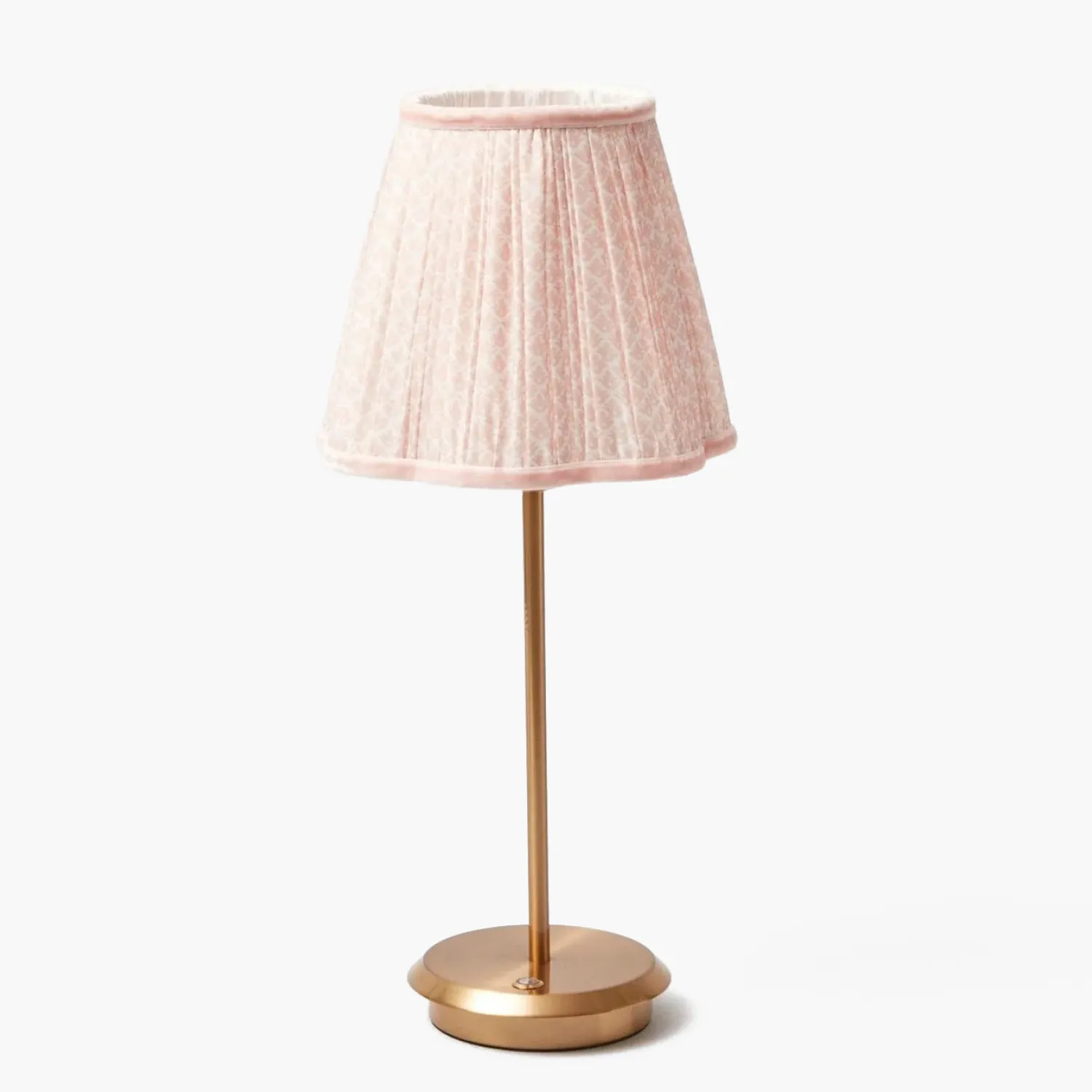Mrs. Alice Tall Rechargeable Lamp with Pink Lotus Shade (18cm)